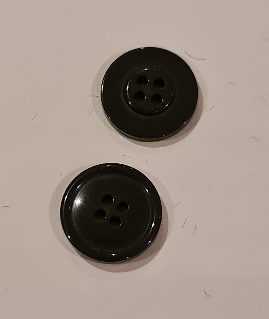 Knapp rund - mørk olivengrønn - 17 mm - Rasmus Design