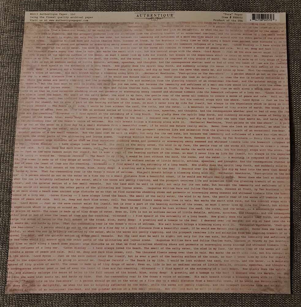 Authentique - Nostalgic Pure - 12 x 12 - Ensidig - Rasmus Design